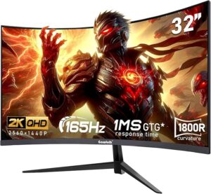 32″ Curved 2K QHD 165Hz 1ms 98% sRGB FreeSync Gaming Monitor Review ...